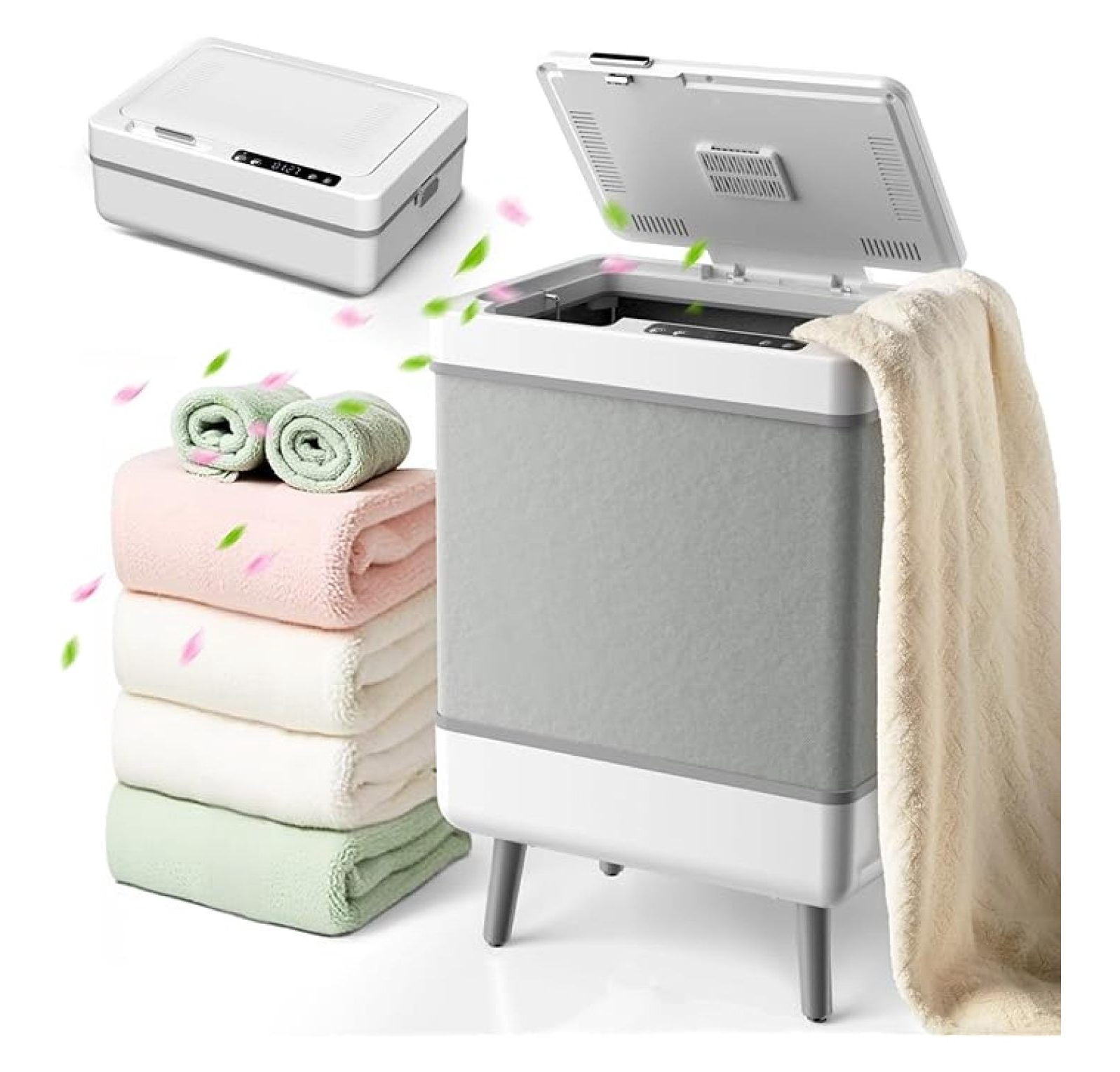 Foldable Towel Warmer, 35L Large Capacity PTC Heater with Aromatherapy ...