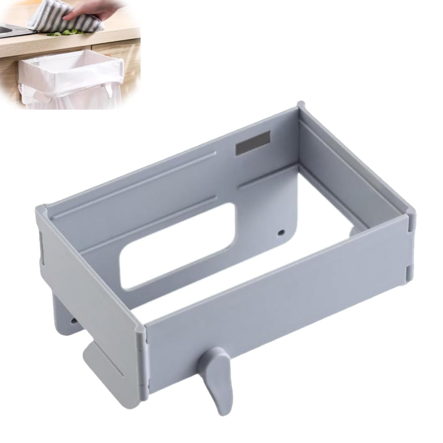 Foldable Trash Bag Holder, 2026 Upgraded Hanging Waste Garbage Can Rack ...