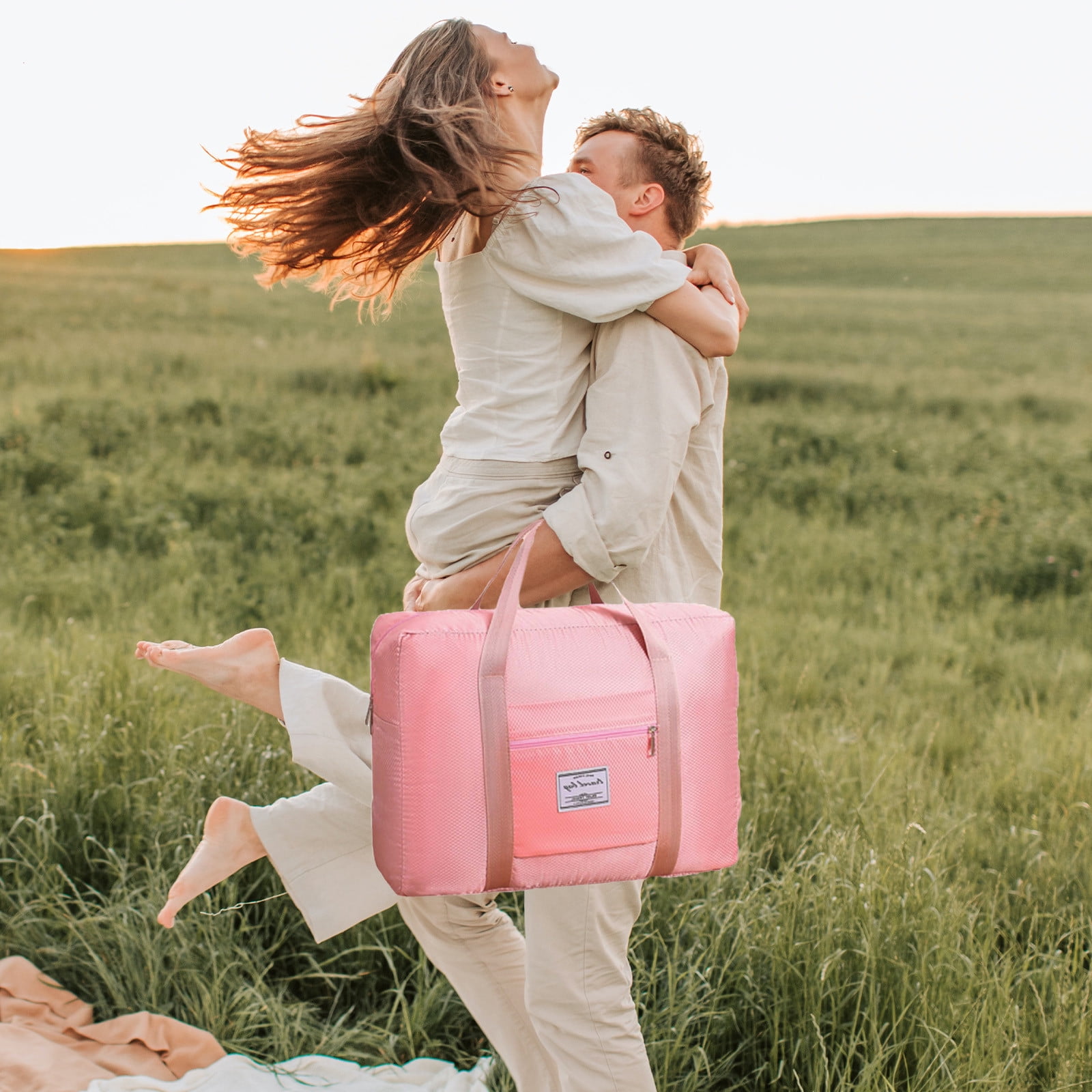 Foldable Travel Duffel Bag | Lightweight Nylon Tote | Gym Sports ...