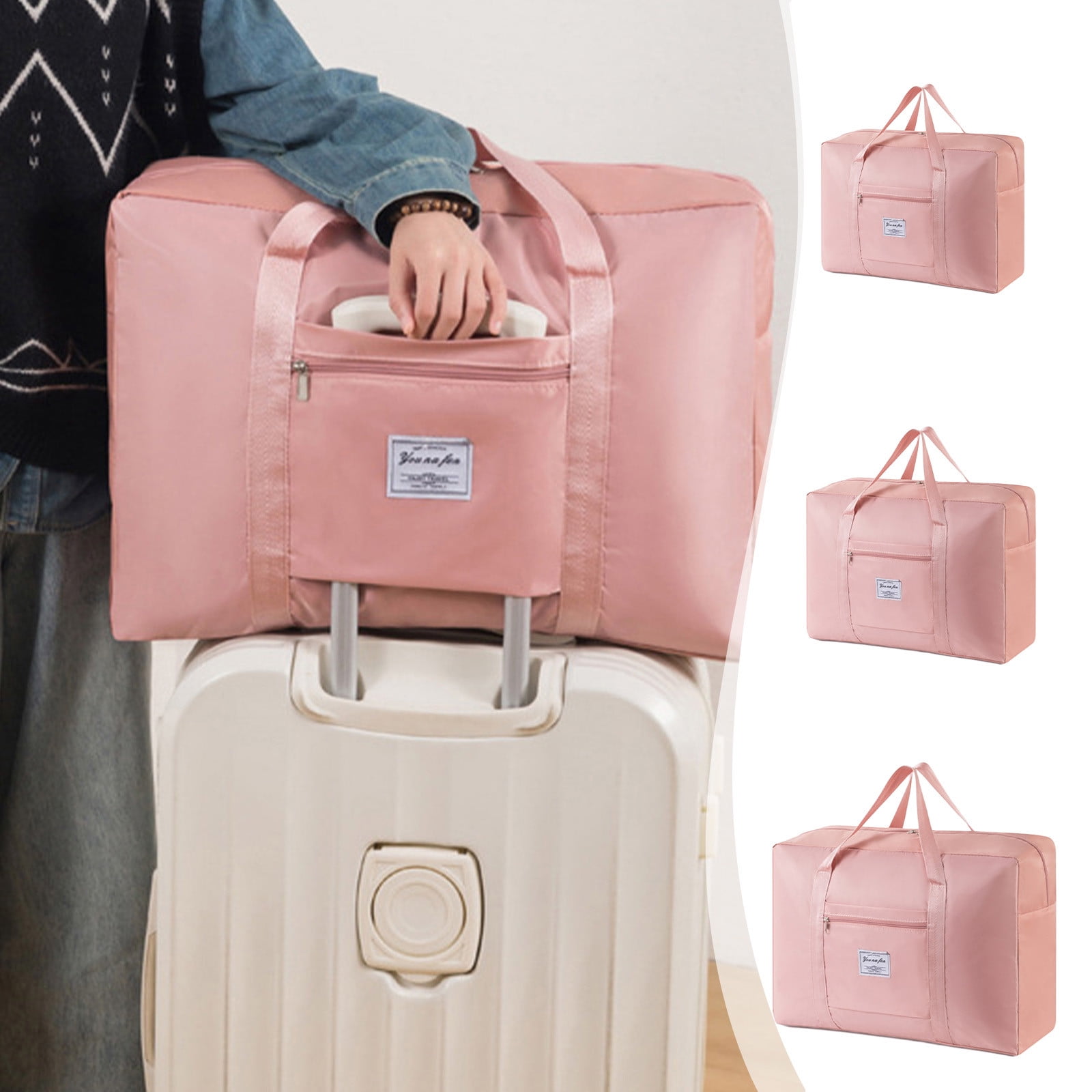 Foldable Travel Duffel Bag, Portable Carry-on Tote, 40L Capacity, Water ...