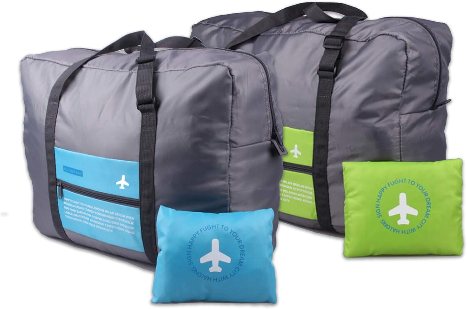 Foldable Travel Duffel Bag Sports Gym Tote Water Resistant Carry on Luggage bag Weekender ...