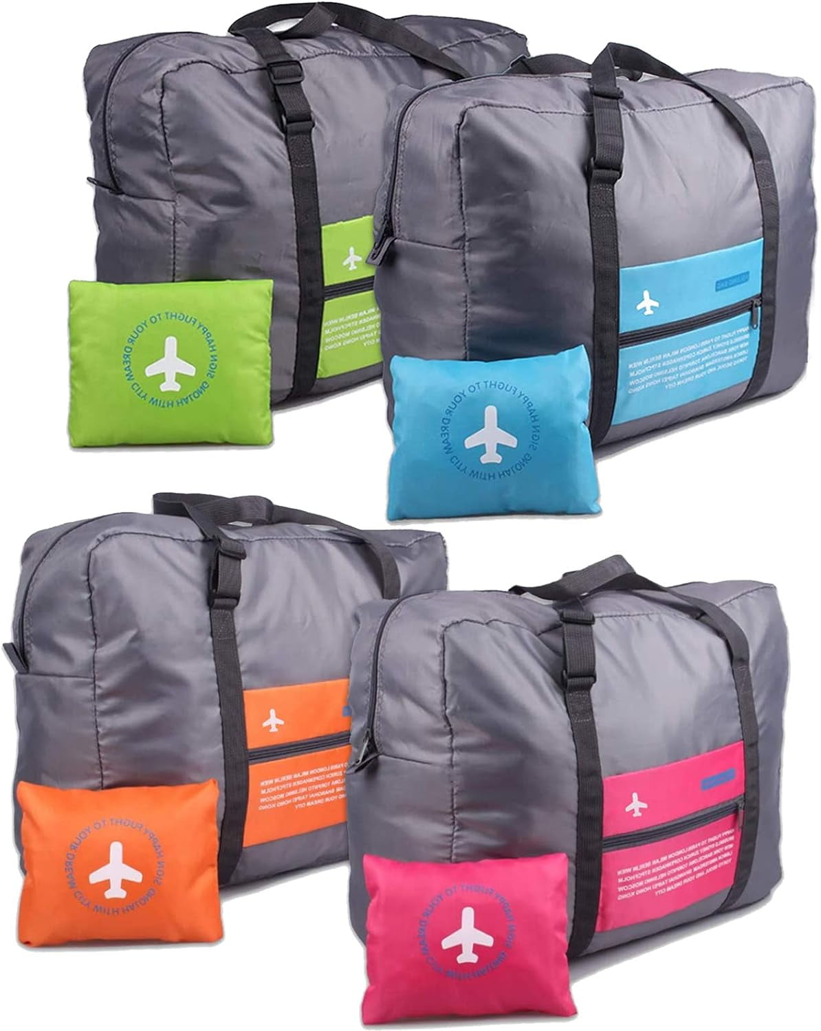 Foldable Travel Duffel Bag Sports Gym Tote Water Resistant Carry on Luggage bag Weekender ...