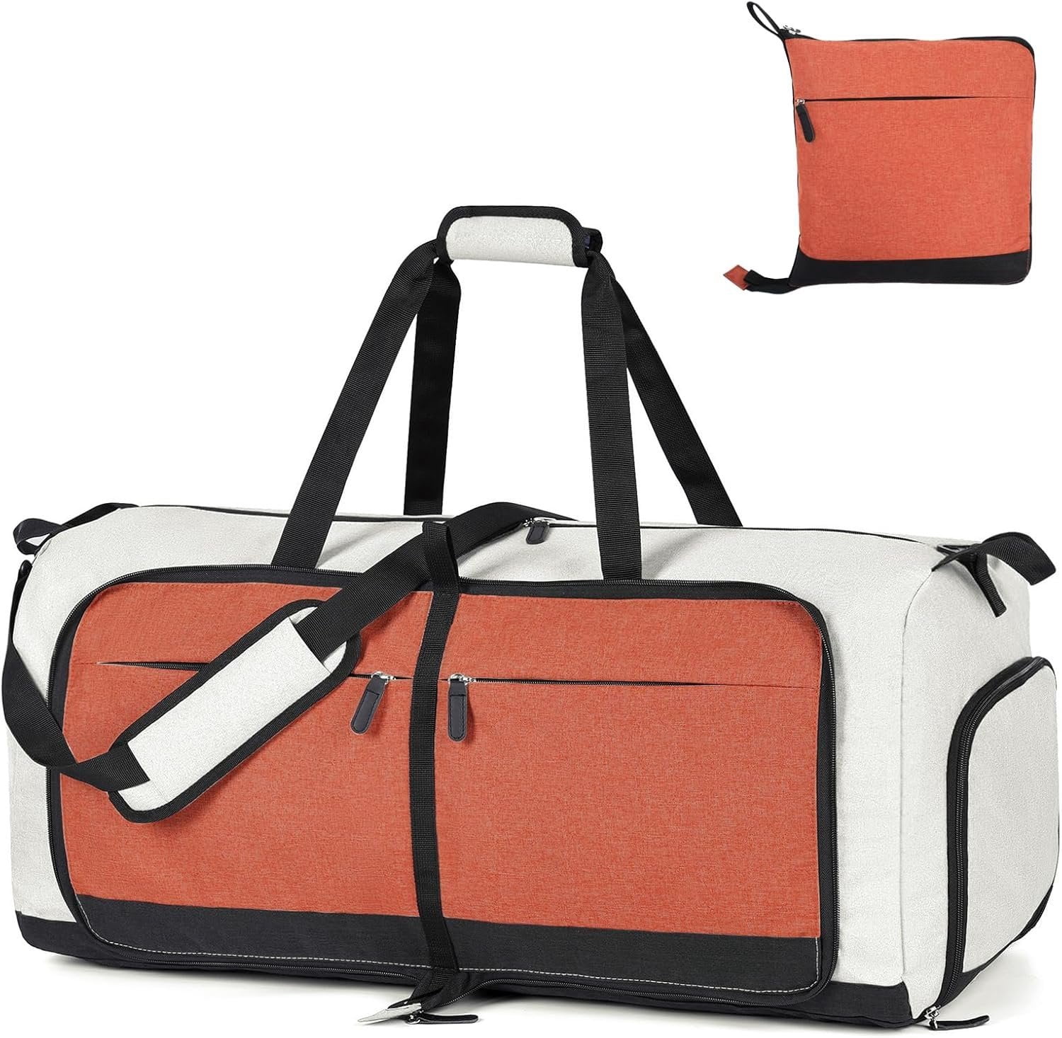 Foldable Travel Duffle Bag for Women, Large Duffel Bag with Separate ...