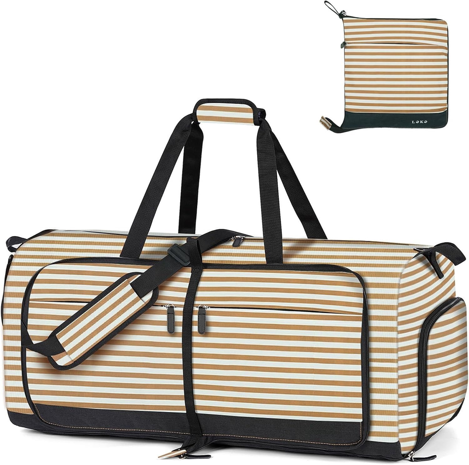 Foldable Travel Duffle Bag for Women, Large Duffel Bag with Separate ...