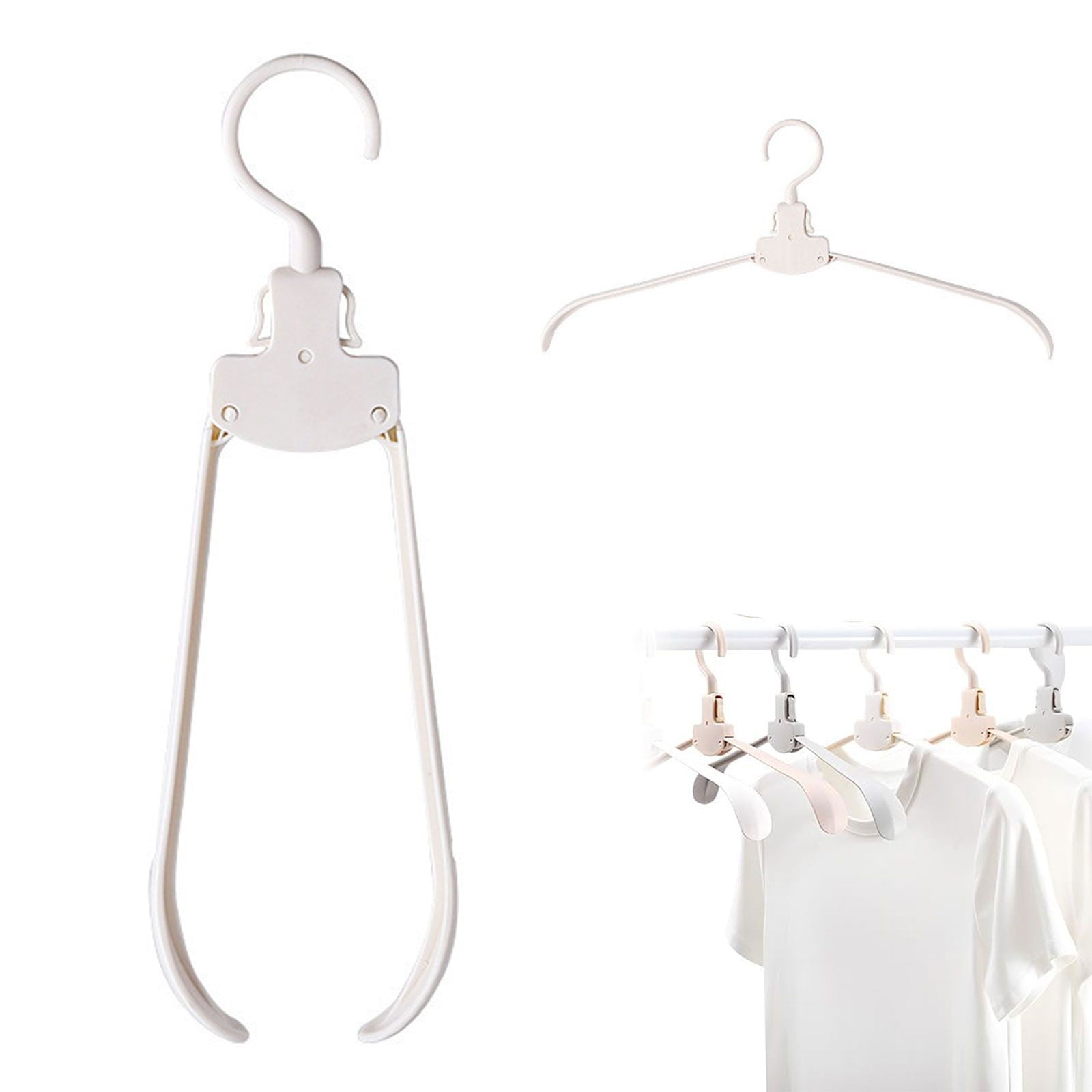 Foldable Travel Hangers Portable Travel Hanger Organizer Plastic Travel ...