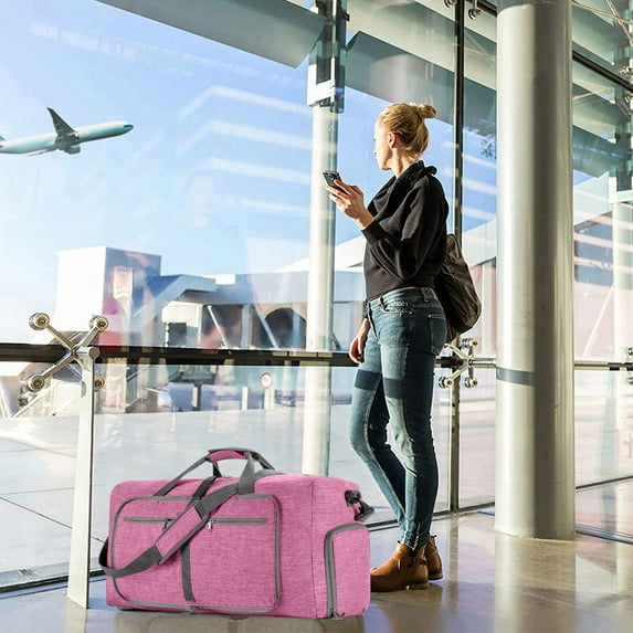 Foldable Travel Luggage Bag with Shoe Compartment | 65L Large Capacity ...