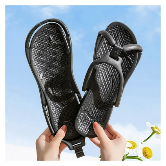 Foldable Travel Slippers Shower Shoes Slides Summer Camp Sandals Soft ...