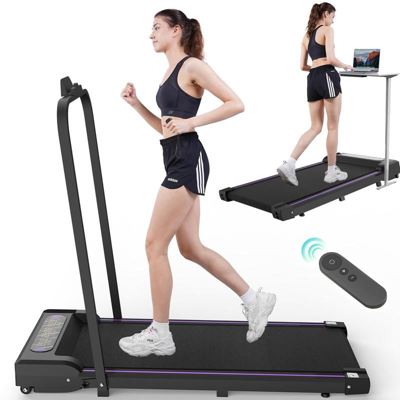 Foldable Treadmill, 300 lb Capacity Walking Pad 2.5HP Treadmill Under ...