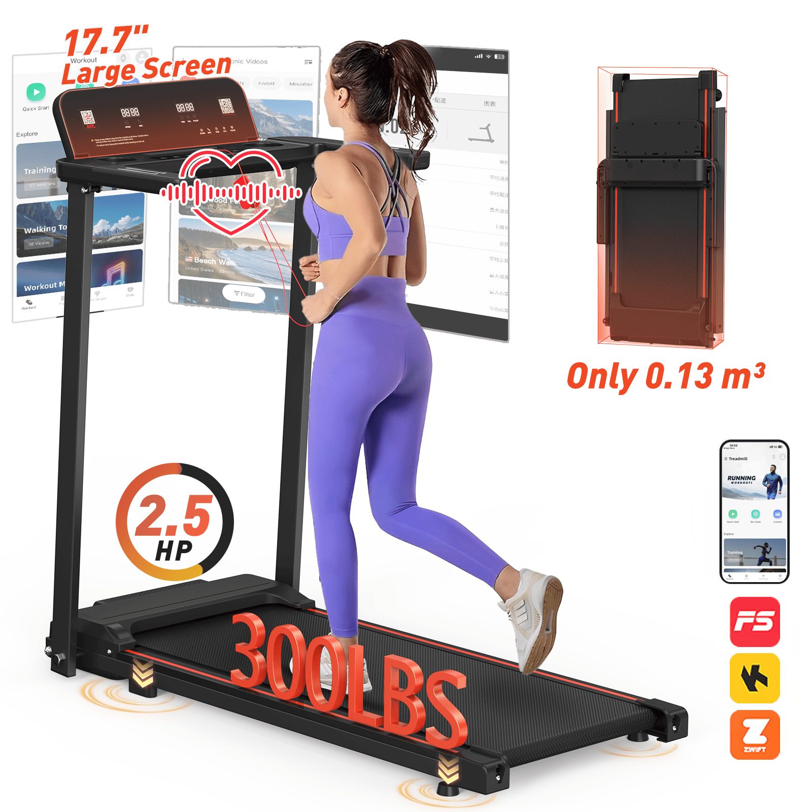[TREADMILL CLEARANCE] FYC Foldable Treadmill with Handles Treadmills ...