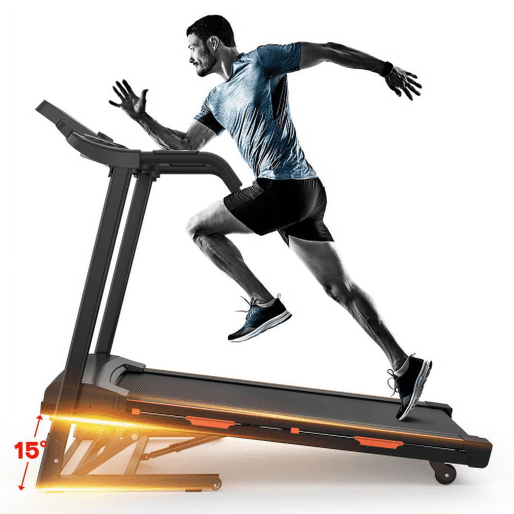 Foldable Treadmill with Incline, Electric Treadmill with Bluetooth ...