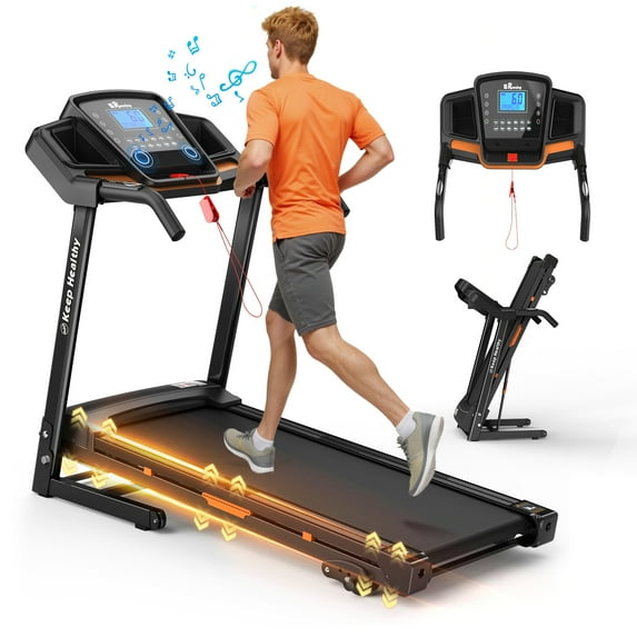 Foldable Treadmill with Incline Folding Treadmill for Home Electric ...