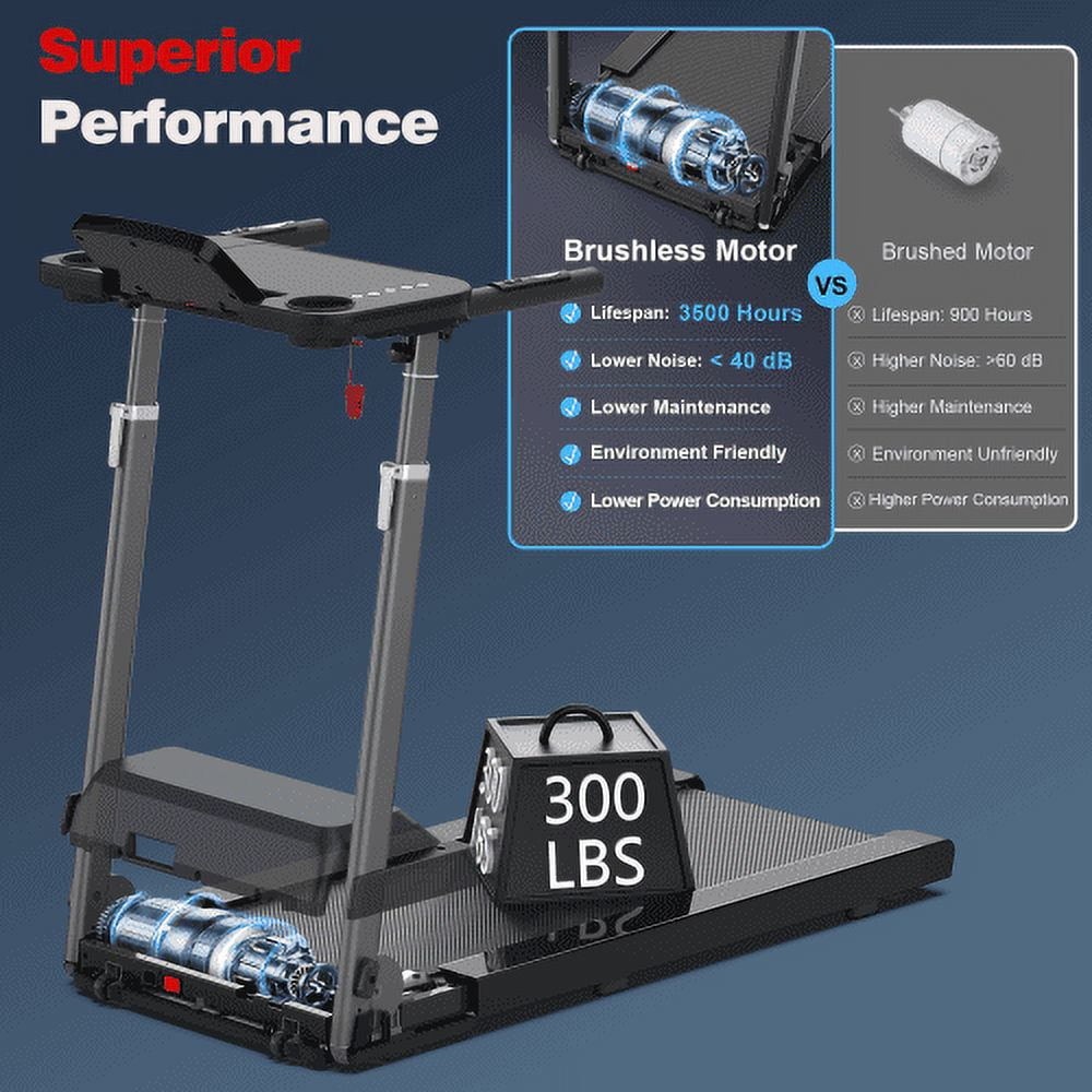 Foldable Treadmill with Incline, Walking Pad Treadmill with Adjustable ...