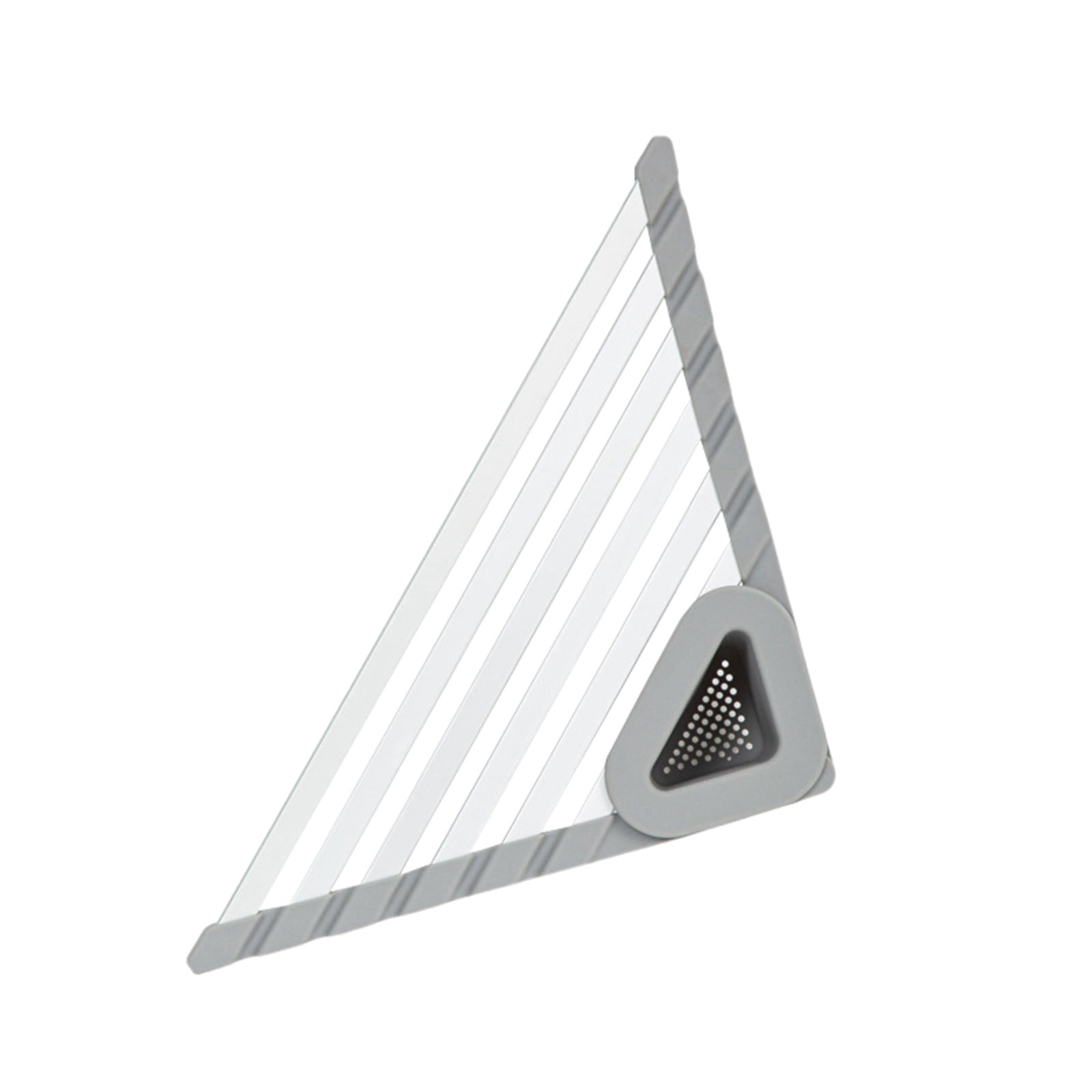 Foldable Triangle Dish Drying Rack - Space-Saving Over The Sink Drainer ...