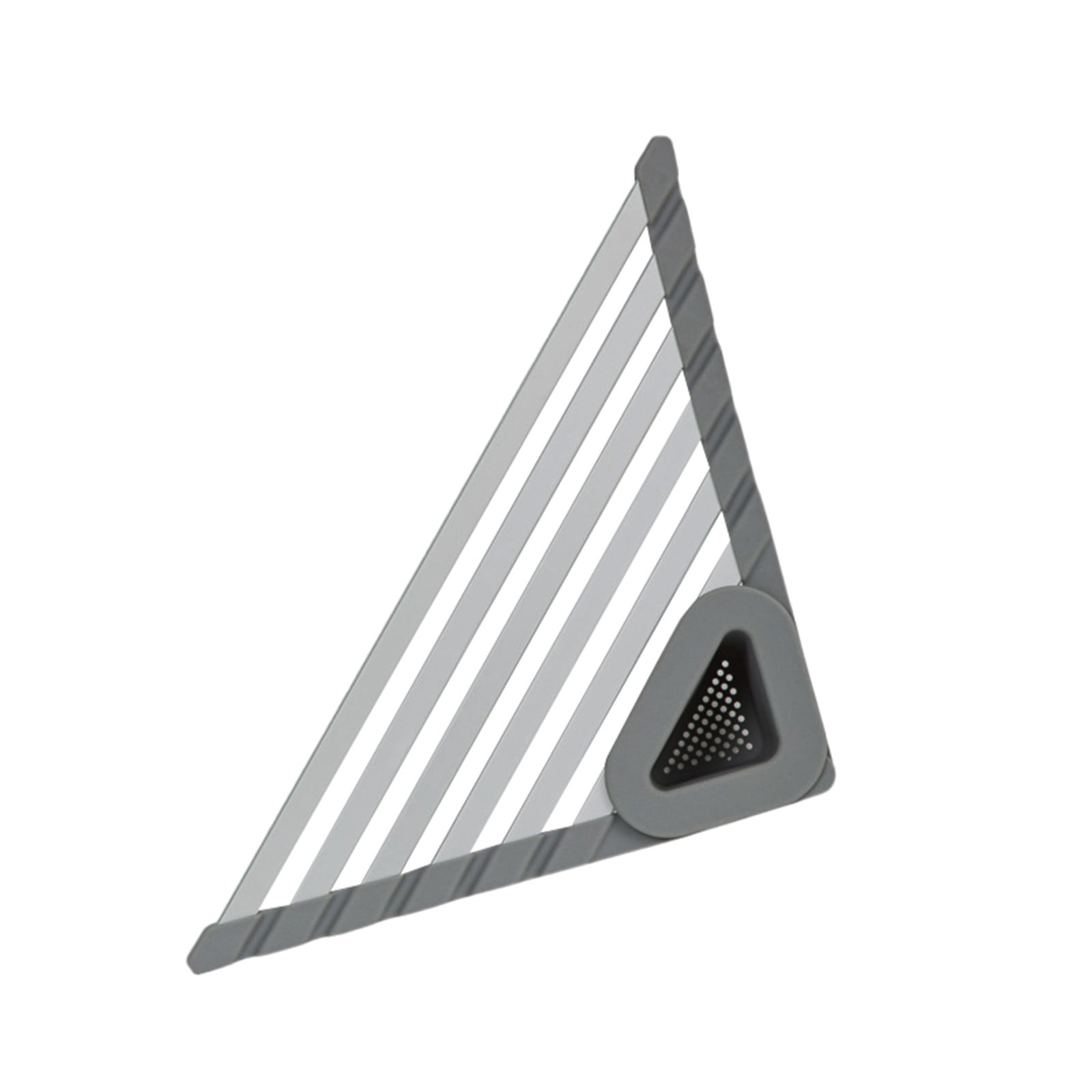 Foldable Triangle Dish Drying Rack - Space-Saving Over The Sink Drainer ...