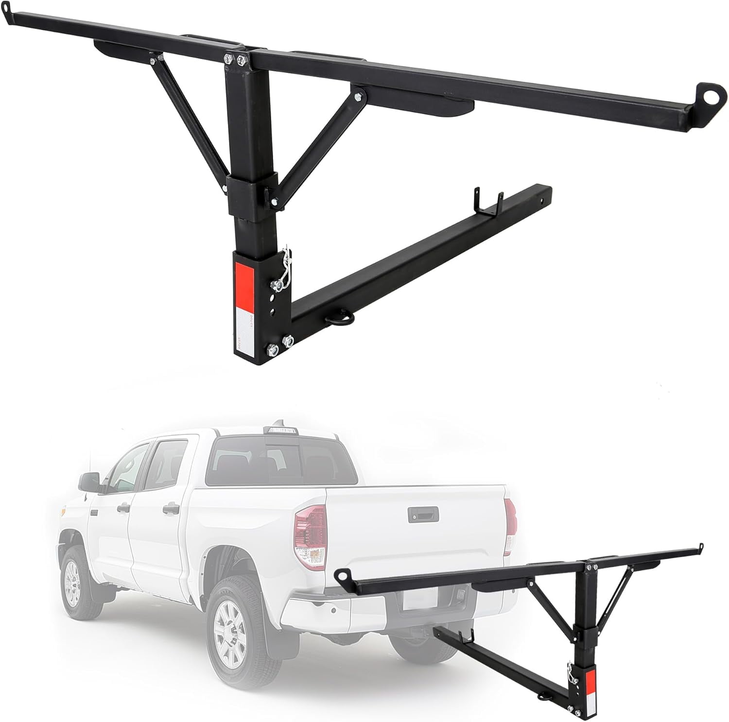Foldable Truck Bed Extender - 400lb Hitch Mount Heavy Duty Steel Bed ...