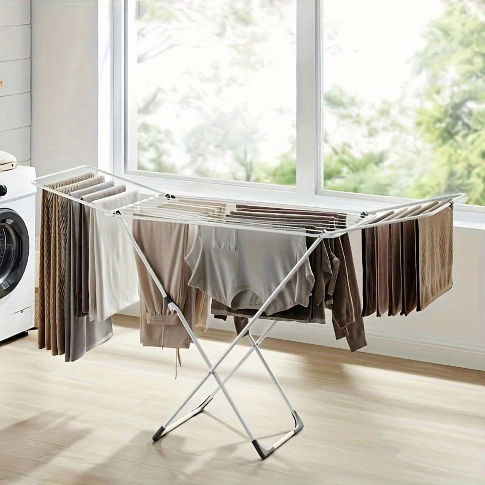 Foldable Two-Tier Laundry Drying Rack, Large Free-Standing Design with ...