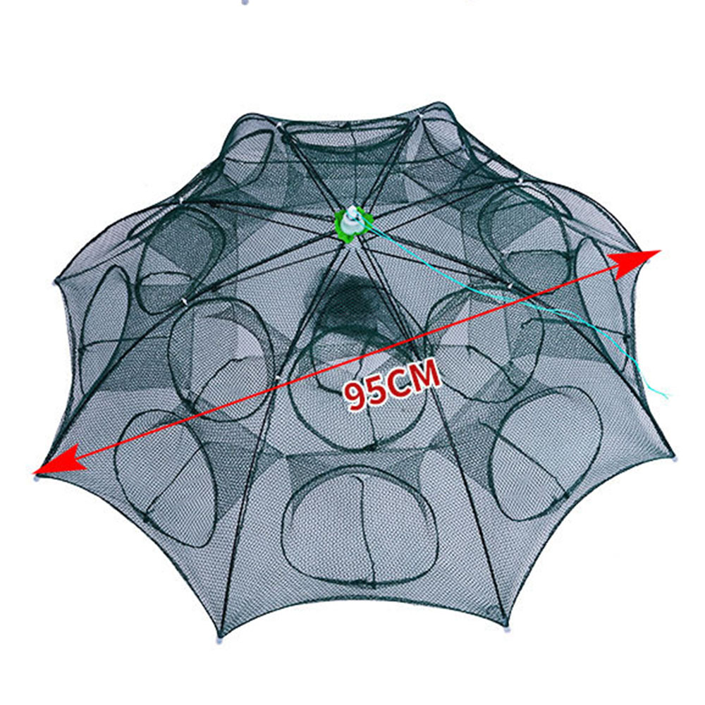 Foldable Umbrella-Shape Fish Trap Outdoor Automatic Trap Shrimp Carp ...