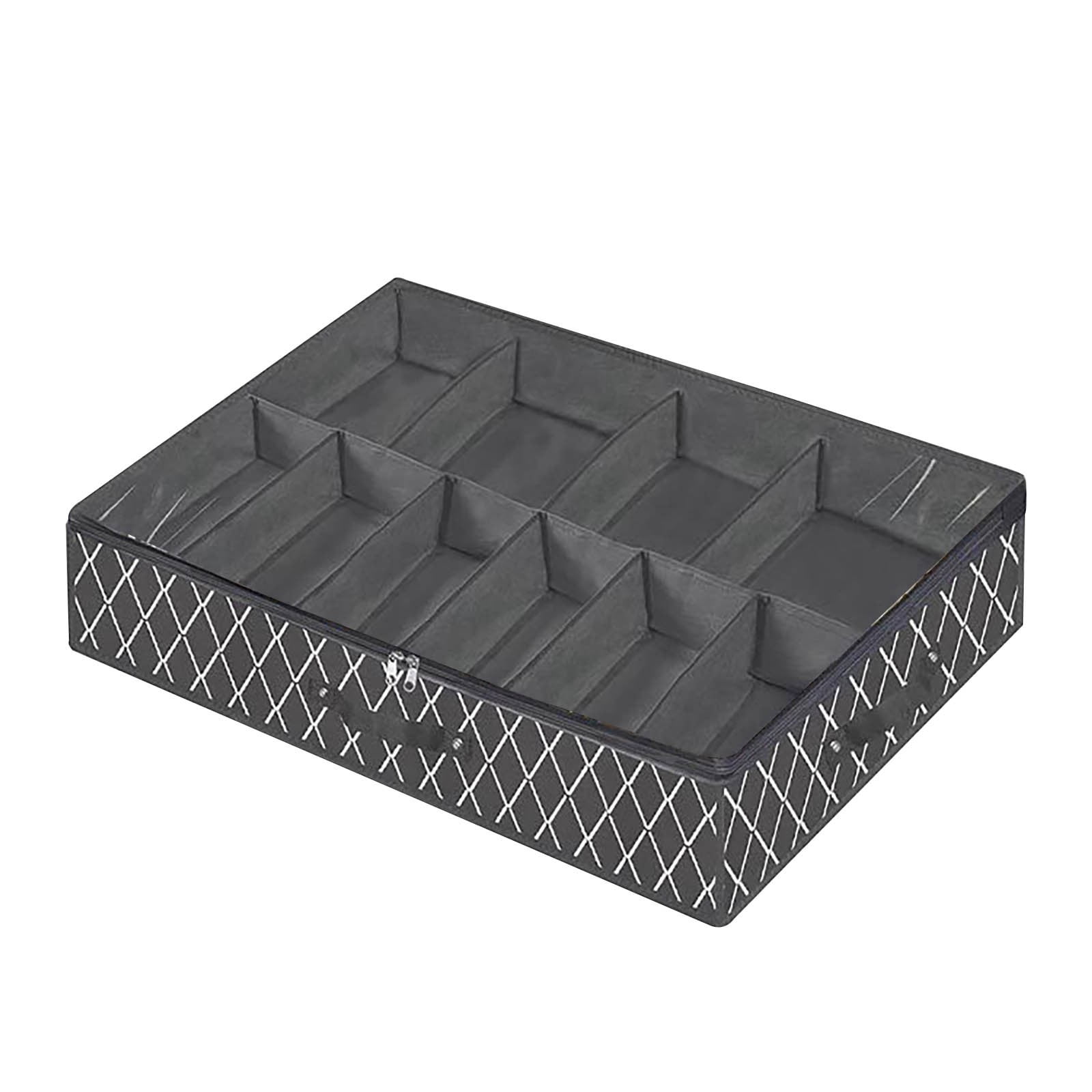 Foldable Under - Bed Shoe Storage Box with Lid and Visible Organizer ... Foldable Under - Bed Shoe Storage Box with Lid and Visible Organizer ...