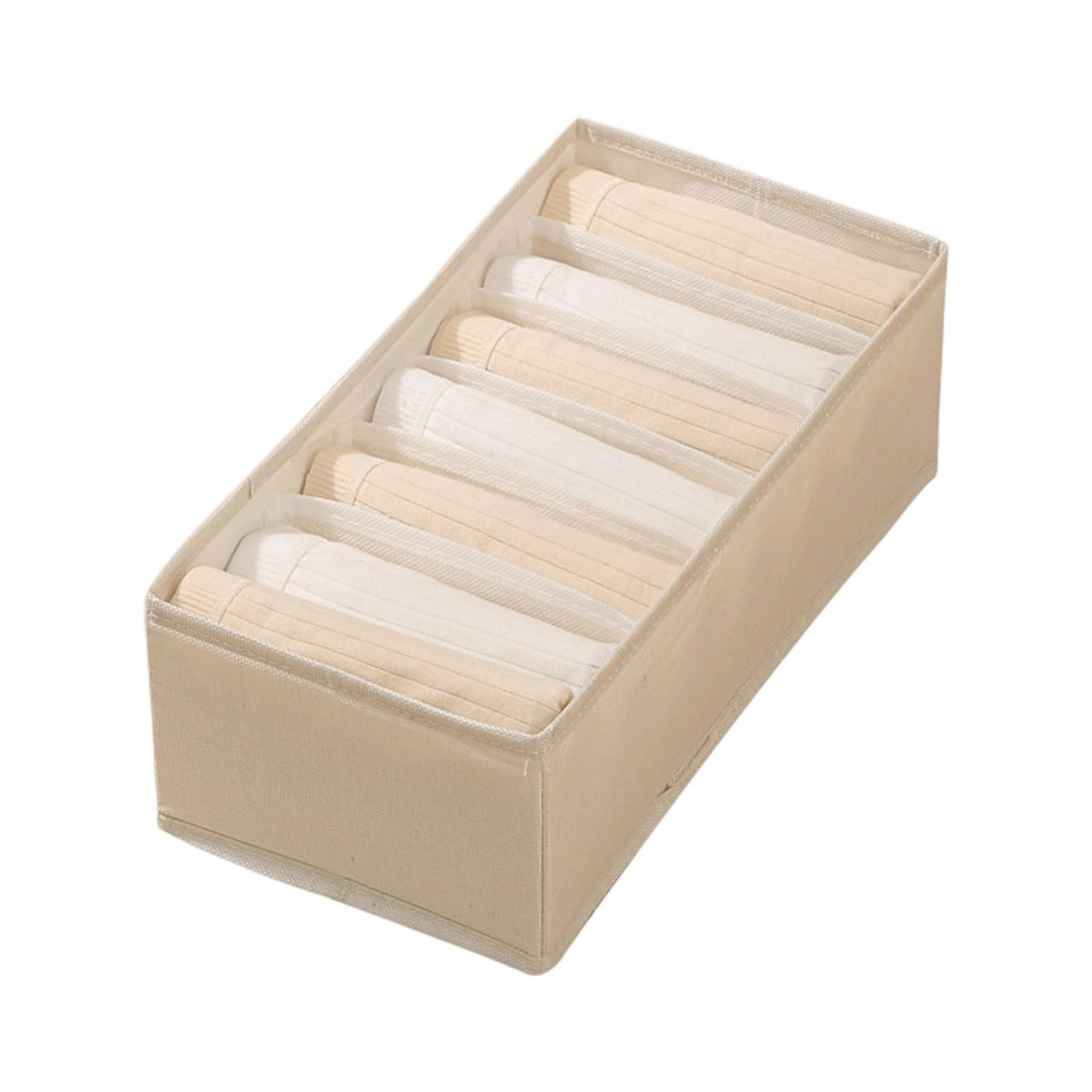 Foldable Underwear Sock Drawer Organizer with 7 Grids, Fabric Storage ...
