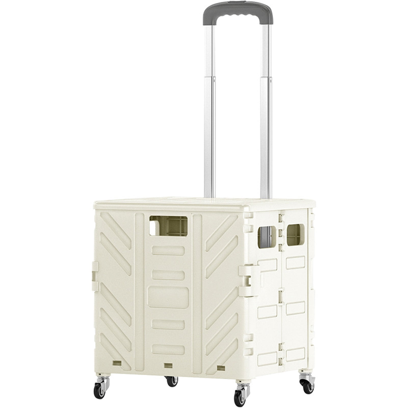 Foldable Utility Cart 4 Silent Brake Universal Wheel Collapsible ...