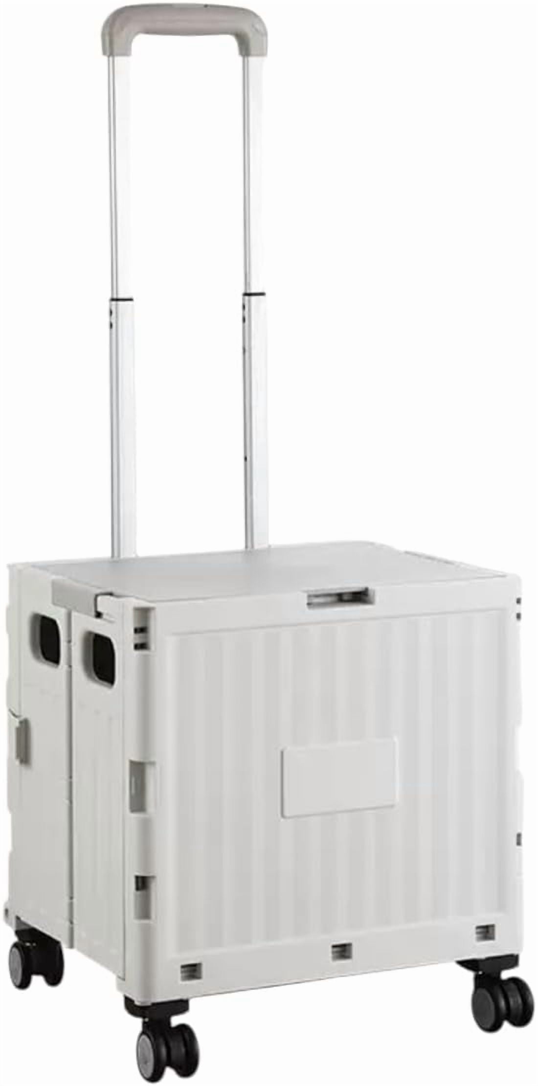 Foldable Utility Cart, Portable Rolling Crate with 360° Rotating Wheels ...