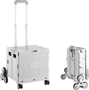 Foldable Utility Cart Portable Rolling Crate Collapsible Rolling Carts ...