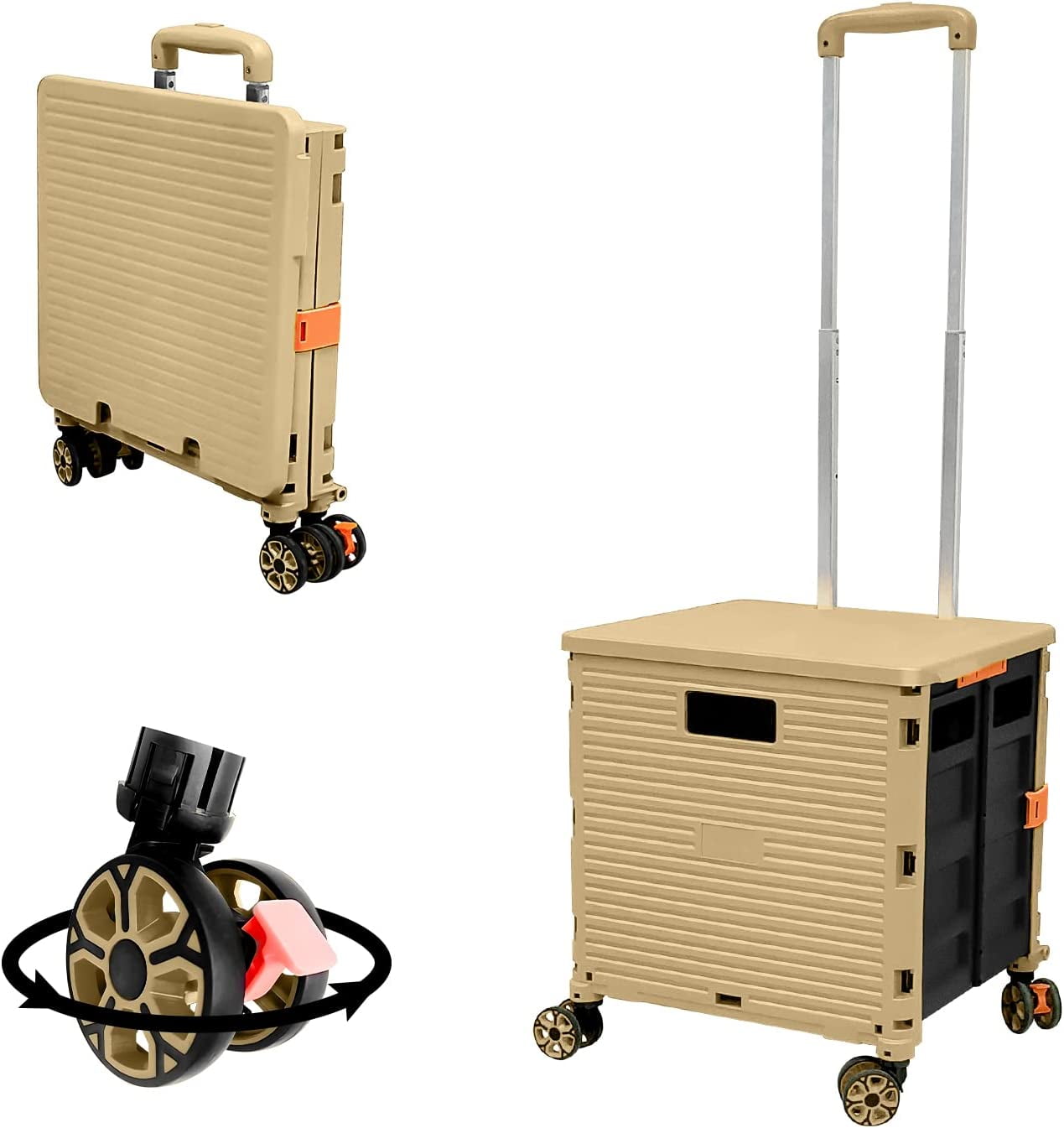 Free Shipping! Foldable Utility Cart Portable with Durable Heavy Duty ...