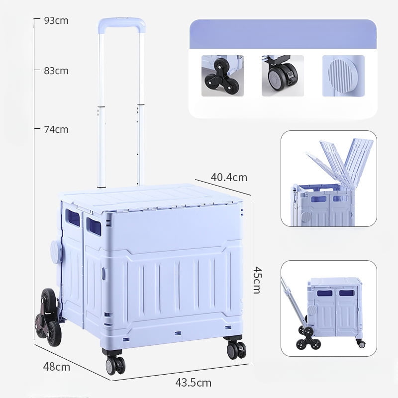 Foldable Utility Cart with Stair Climbing Wheels,Folding Portable ...