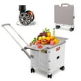 Foldable Utility Cart with Stair Climbing Wheels,Collapsible Rolling ...