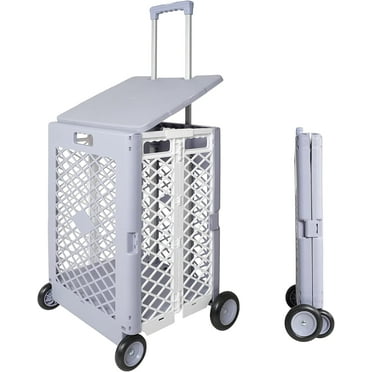 Green Pro Folding Utility Cart: Portable, Mobile, Rolling Crate w ...