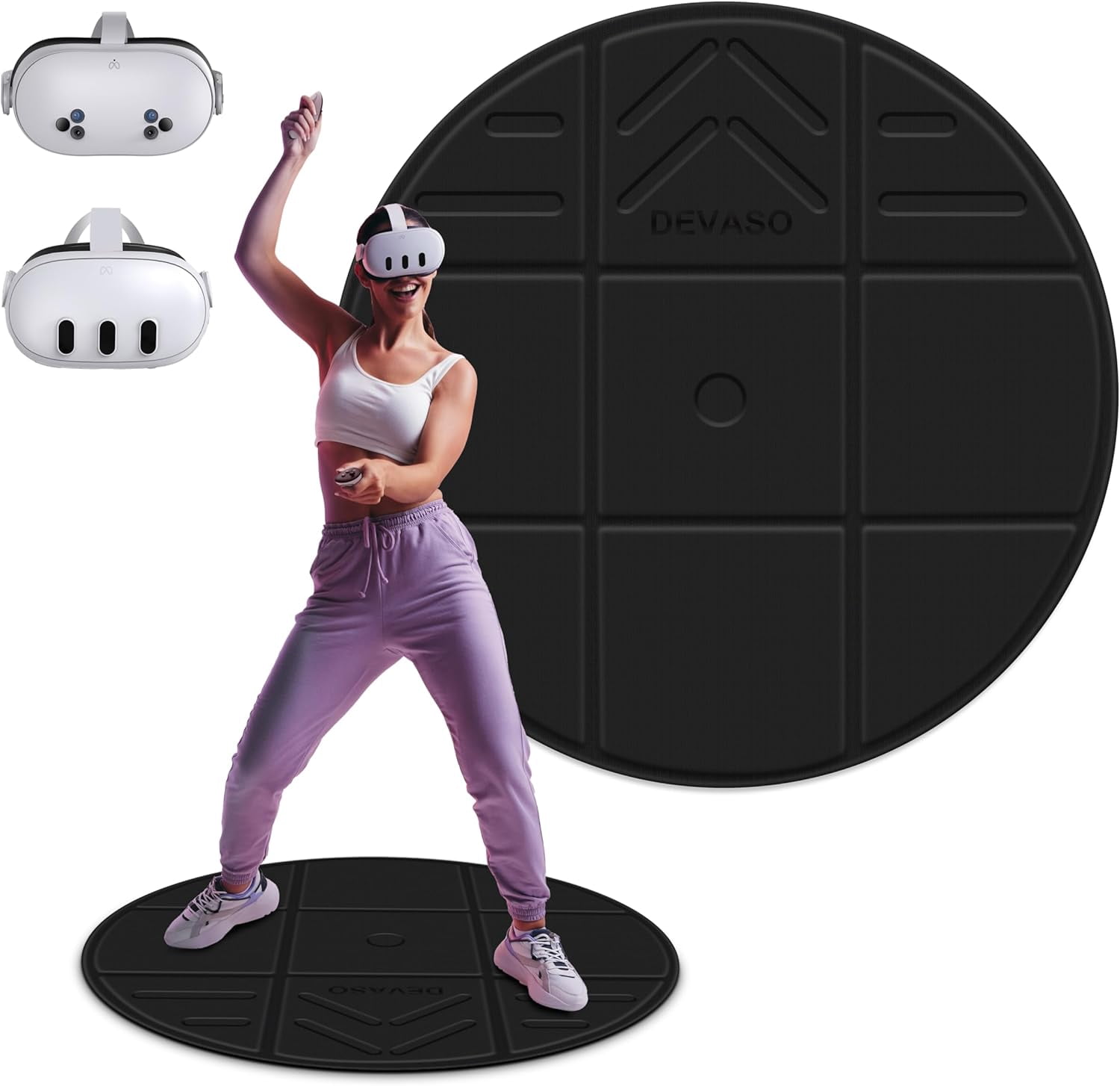 Foldable VR Mat for Meta Quest 3, Round Anti Fatigue Large Mat, Anti ...