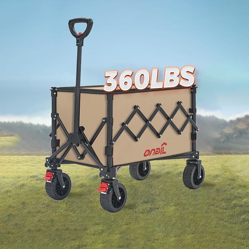 Foldable Wagon Cart, 360 lbs Capacity, Collapsible Design, Big All ...