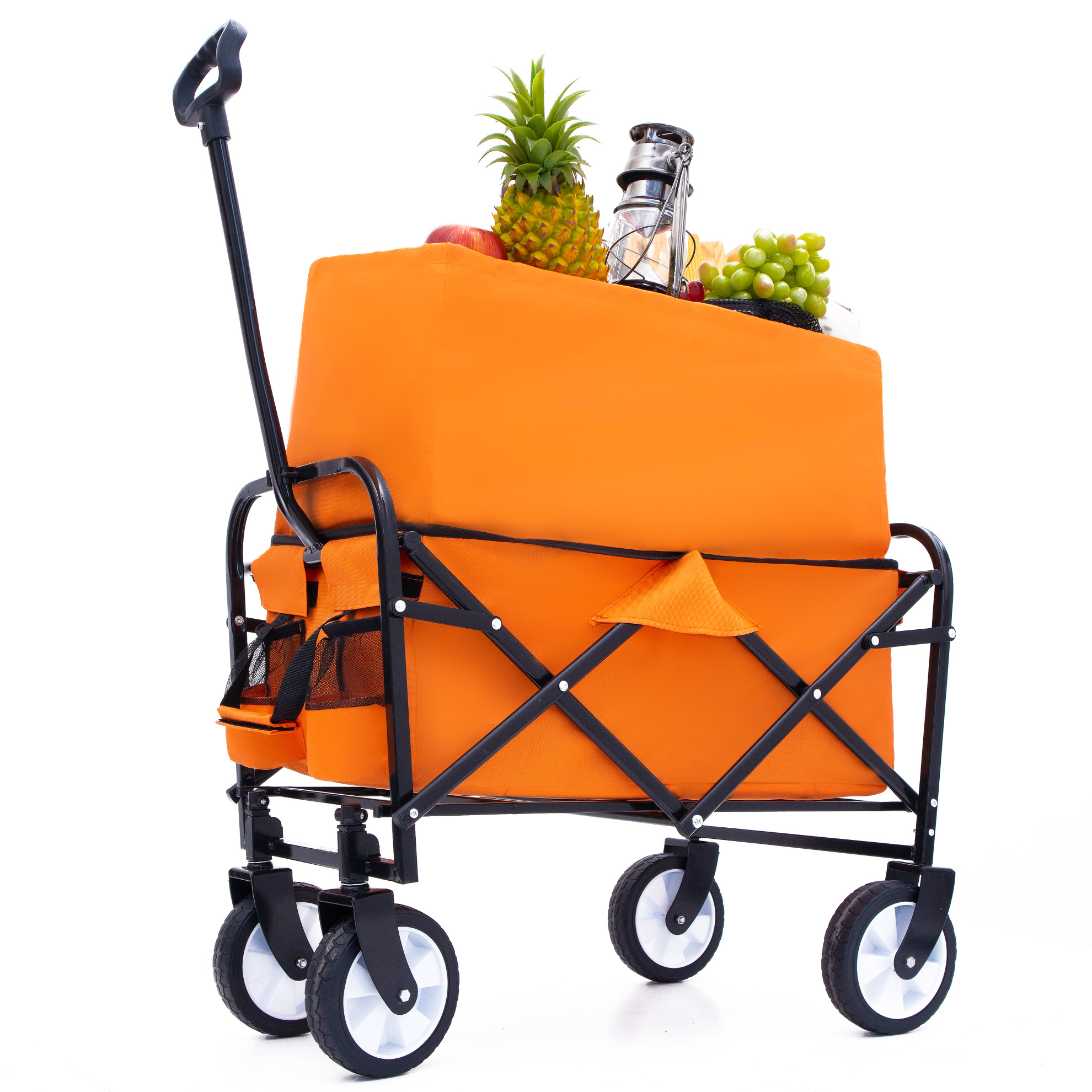 Foldable Wagon Cart, Heavy Duty Utility Wagon with 225lbs Weight ...