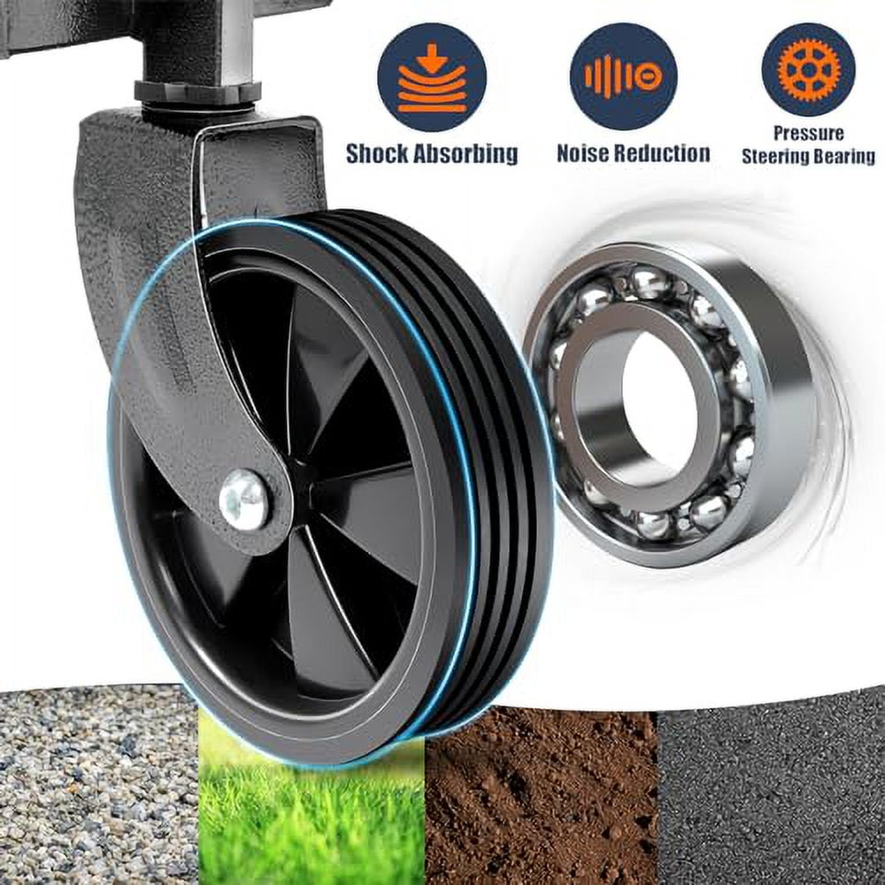 Foldable Wagon Cart with Wheels Collapsible - 300 LBS Large-Capacity ...