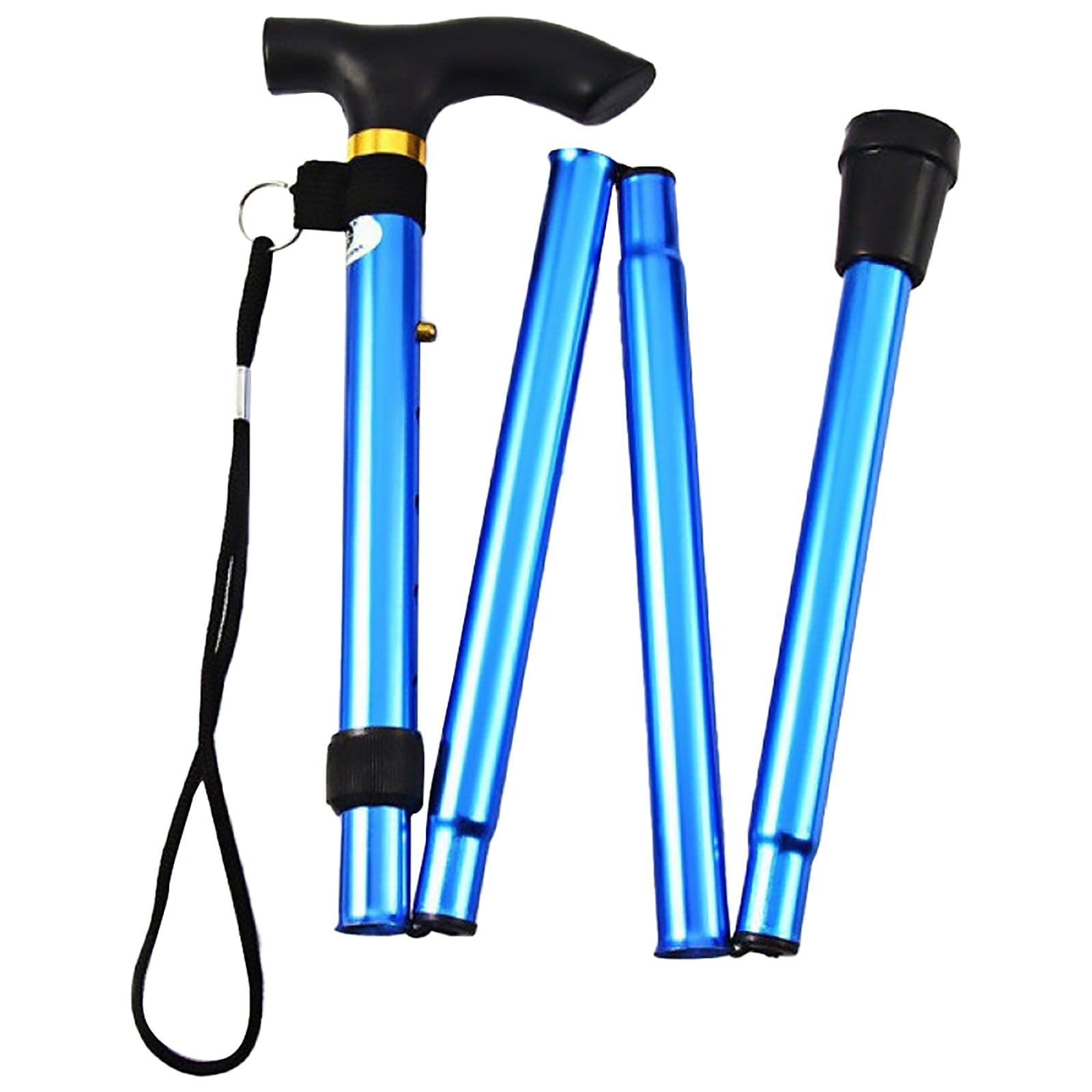 Foldable Walking Stick Travel Cane Aluminum Alloy Adjustable Height For ...