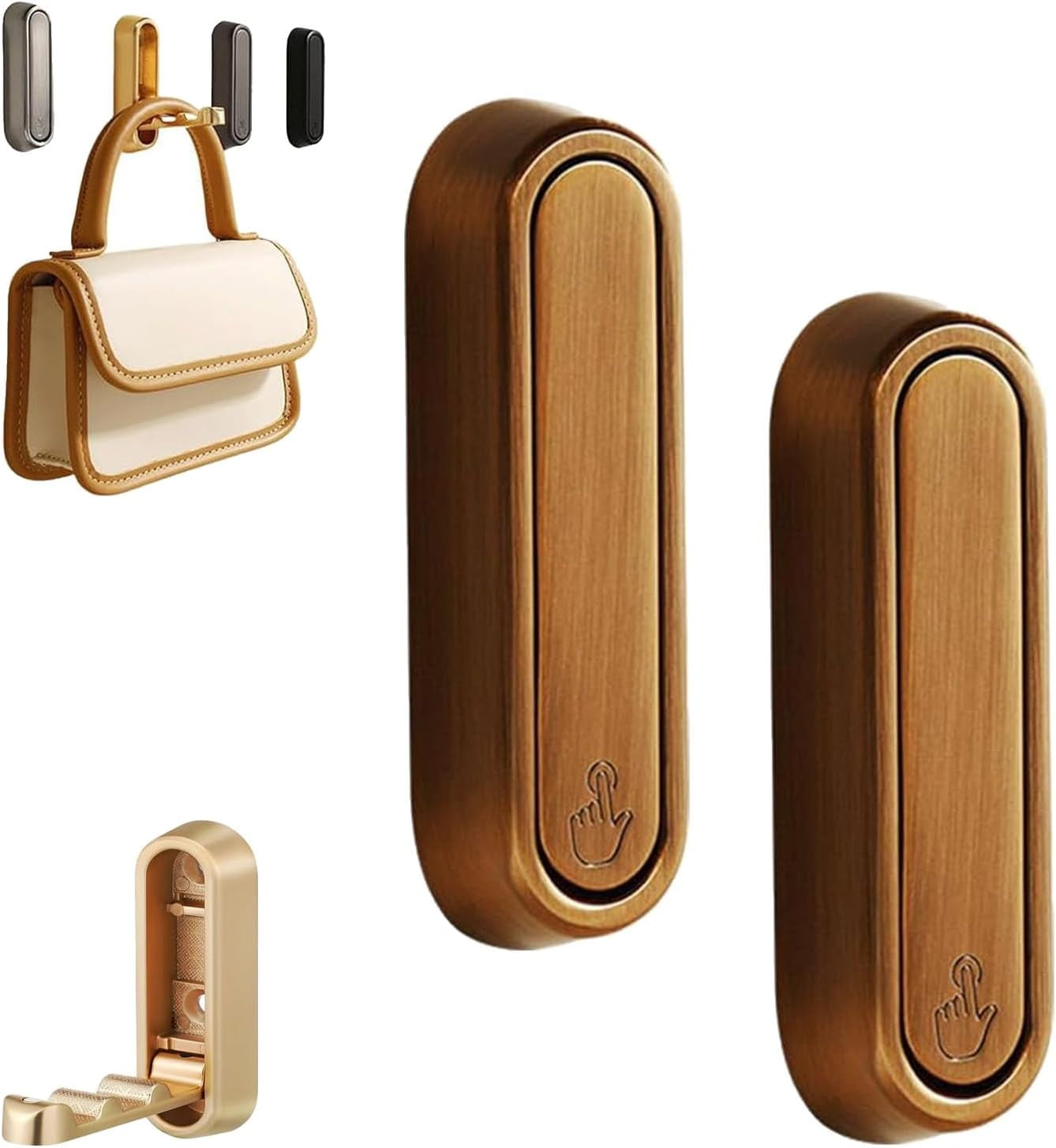 Foldable Wall Hook, Heavy Duty Zinc Alloy Folding Invisible Wall Hooks ...