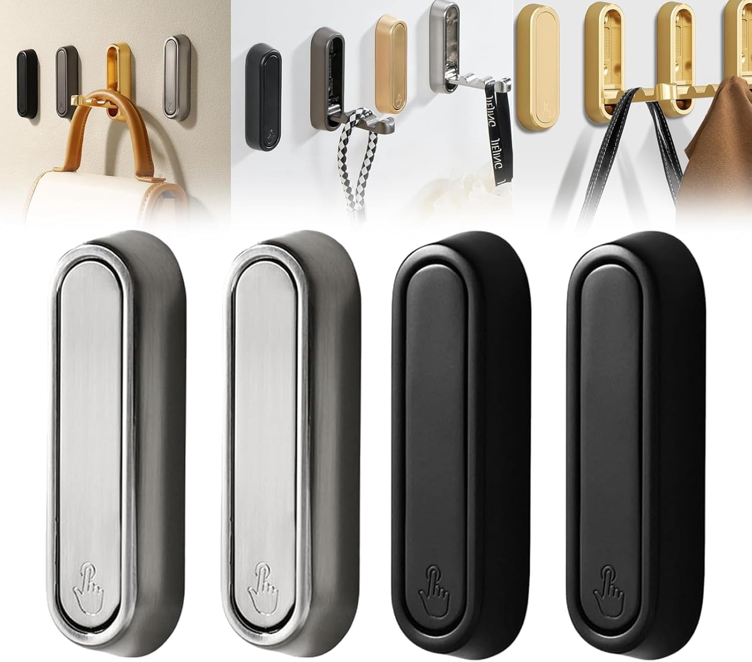 Foldable Wall Hook, Metal Folding Hooks Wall Mount, Bathroom Hook ...