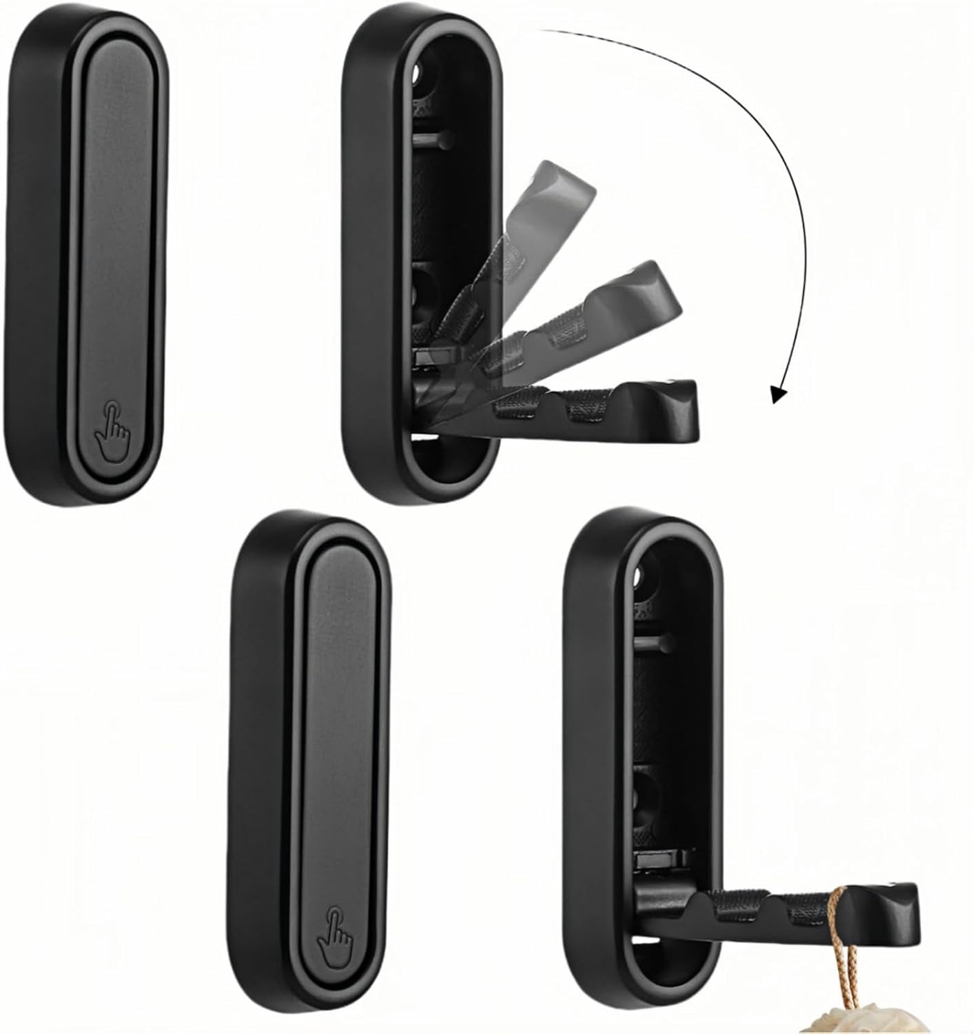 Foldable Wall Hooks Heavy Duty Zinc Alloy Folding Coat Hook Wall ...