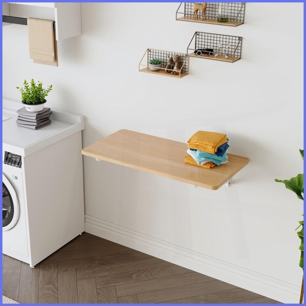 Foldable Wall-Mounted Coffee Table for Small Spaces – Space-Saving with ...