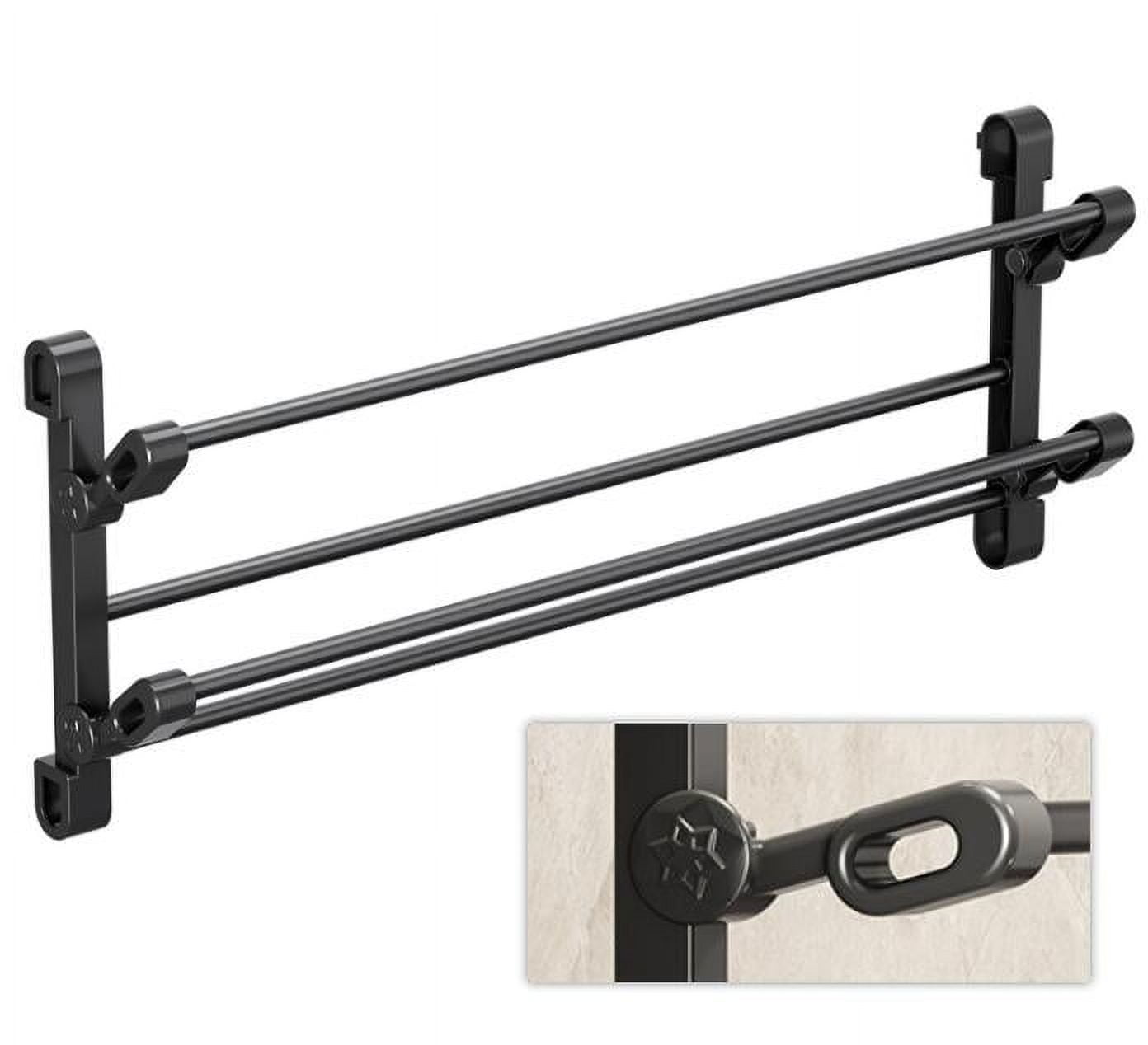 TABLZONE Foldable Wall Mounted Shoe Rack Black 1Set 19.7x10.2x4.7in ...