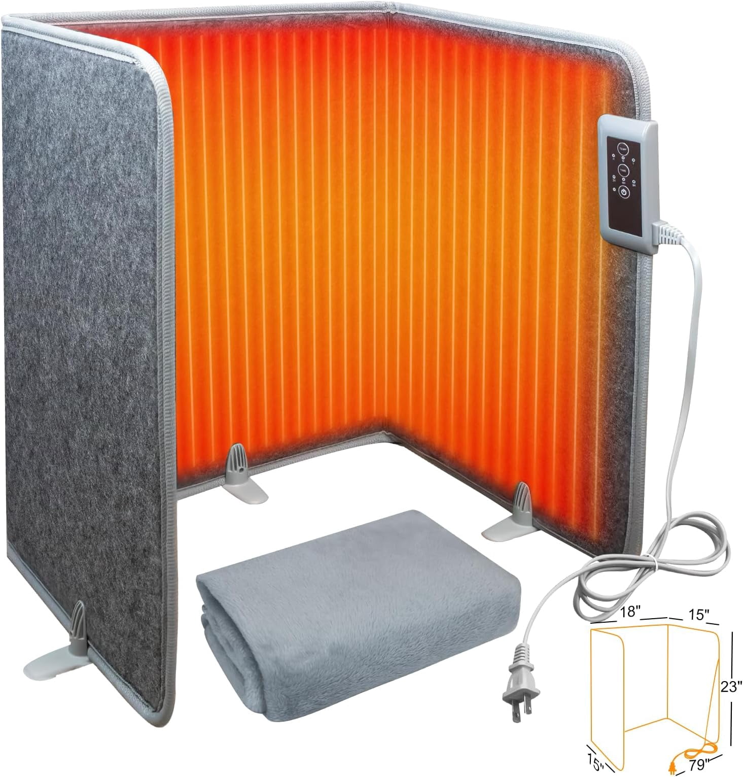 Foldable Warmer With Soft Blanket, Under Desk Foot Heater 235W, Small ...