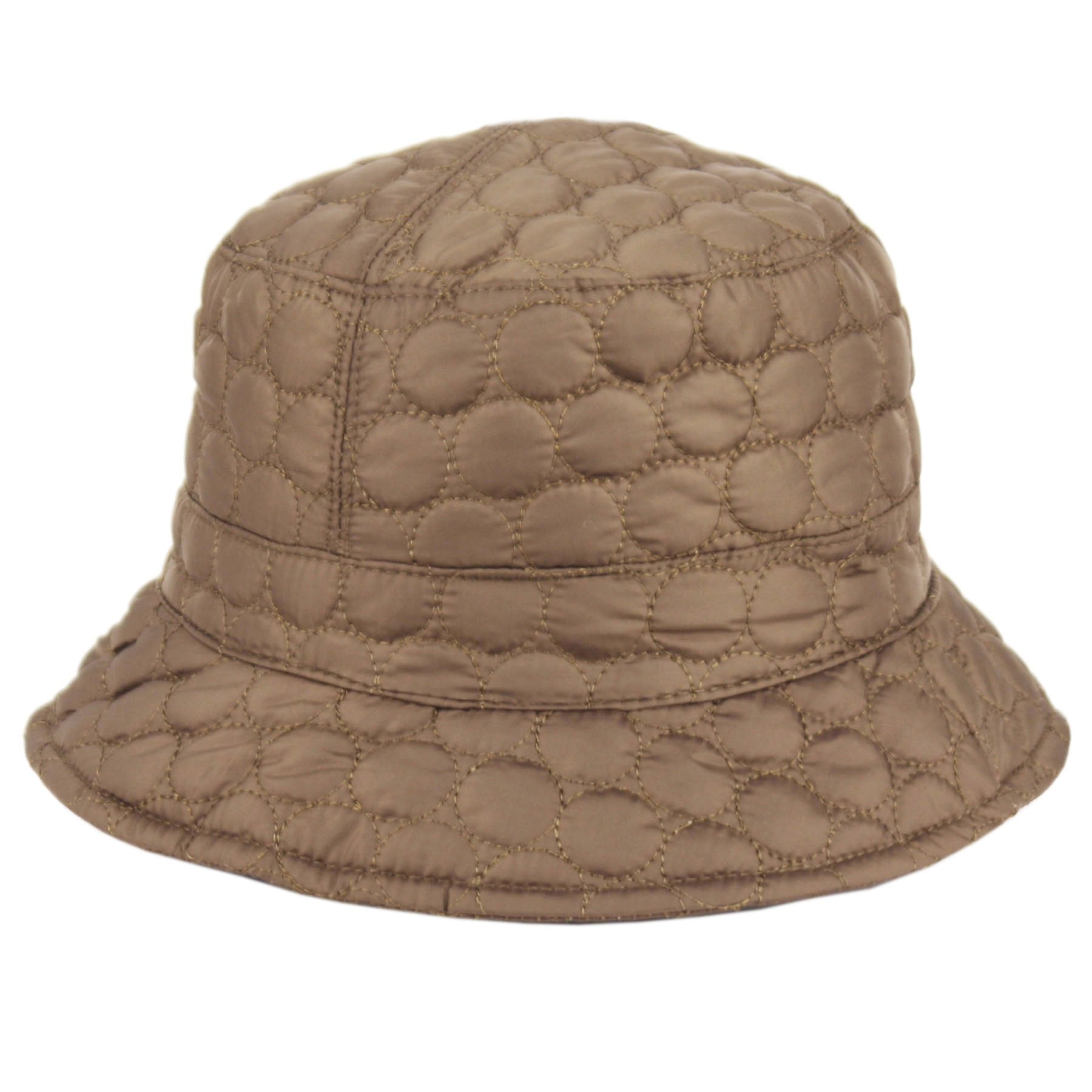 Foldable Water Repellent Circle-Quilted Rain Hat w/Adjustable ...