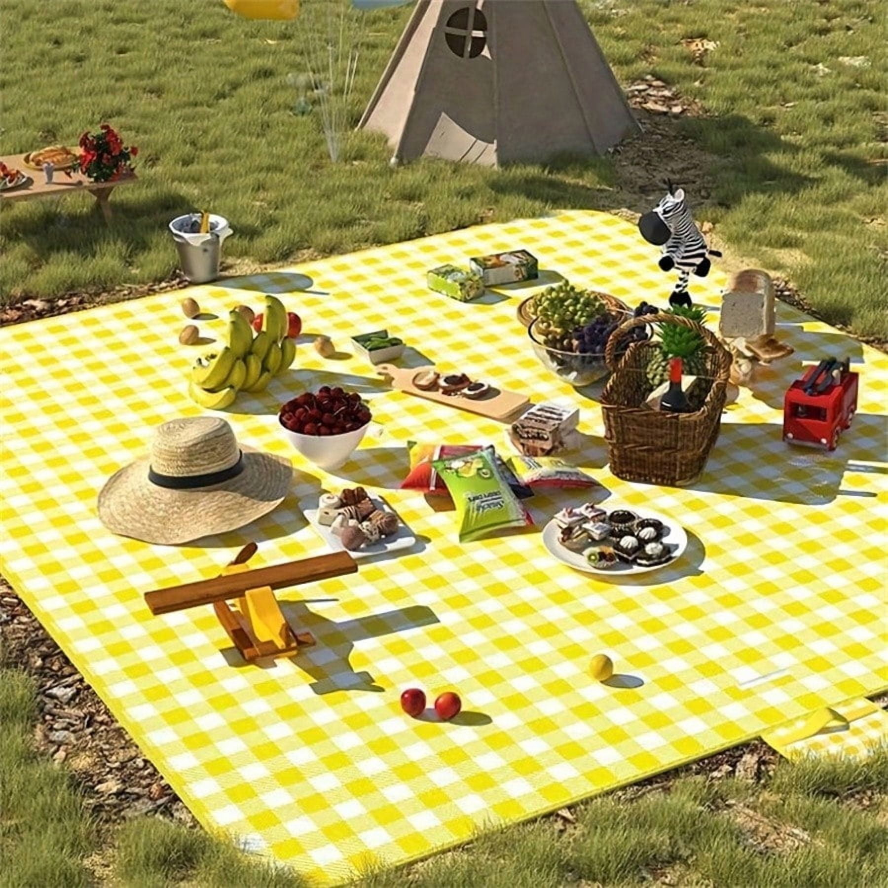 Foldable Waterproof Outdoor Picnic Mat, Thick Non-Woven Fabric for ...