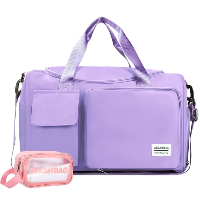 Women's Foldable Duffel Bag, Waterproof Travel Bag with Shoe ...