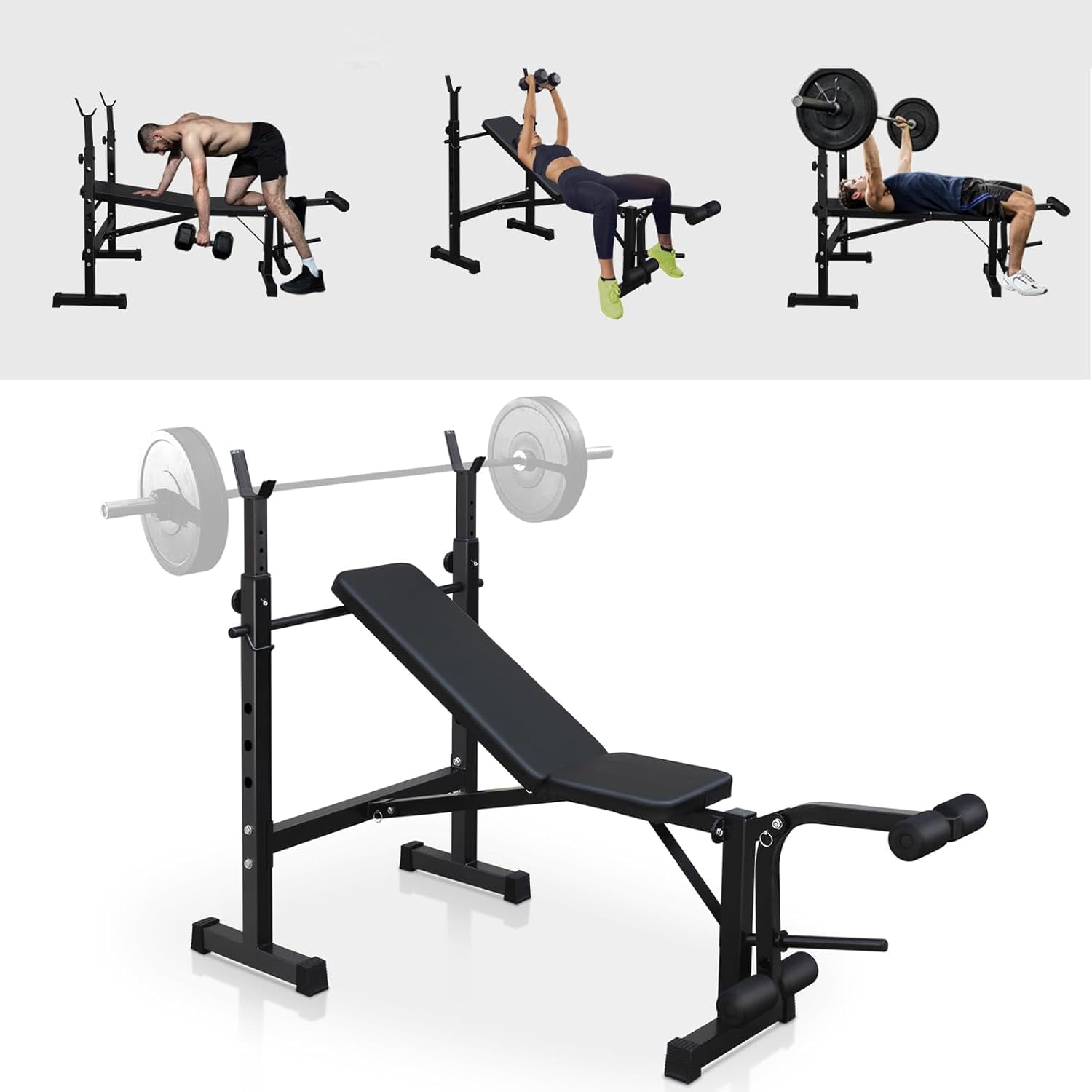 Foldable Weight Bench, Strength Training Adjustable Benches, Workout ...