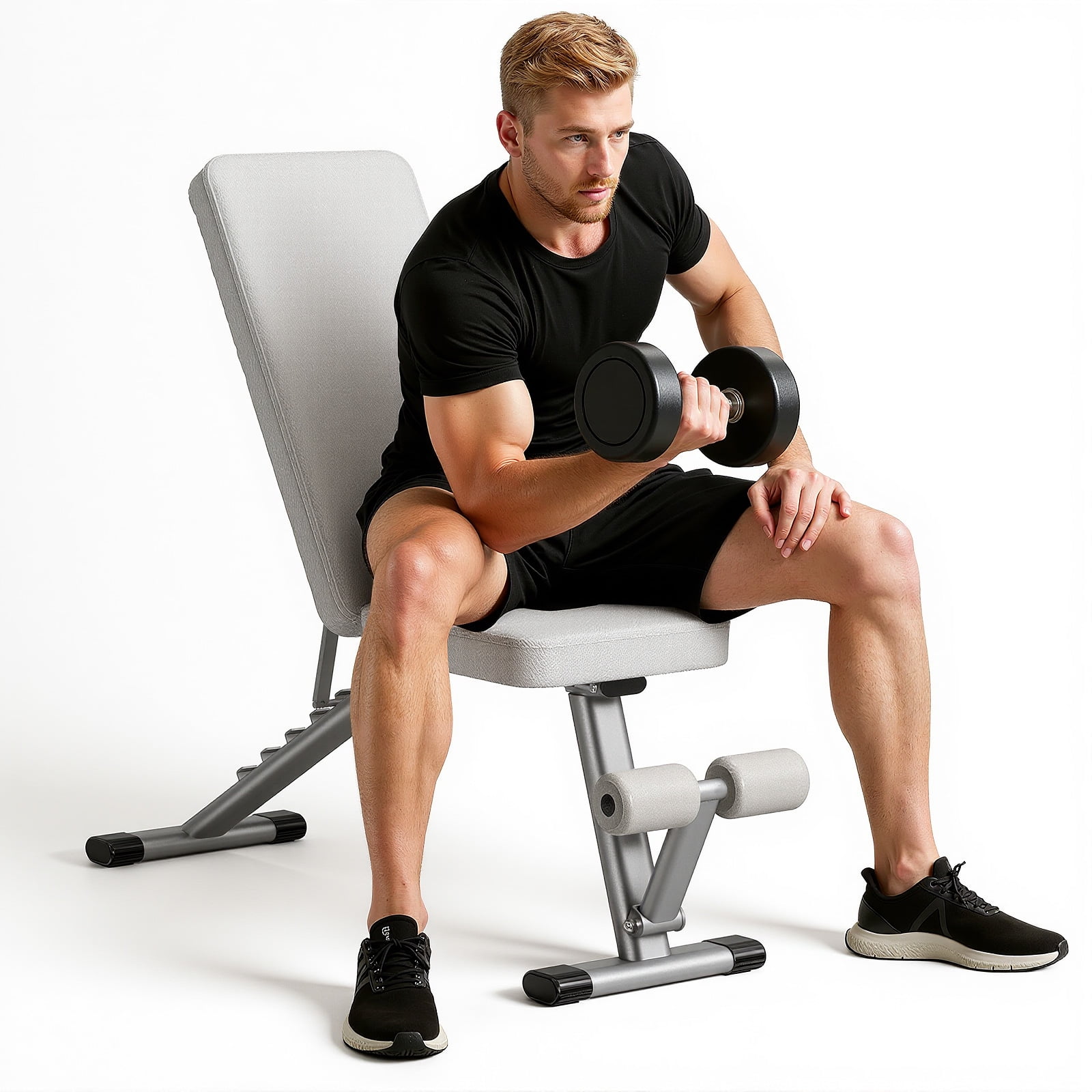 ATHSPO Foldable Weight Bench for Home Gym,Adjustable Workout Benches ...