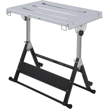 KFFKFF Welding Table, 30" x 20" Steel Industrial Workbench 400lbs Load ...