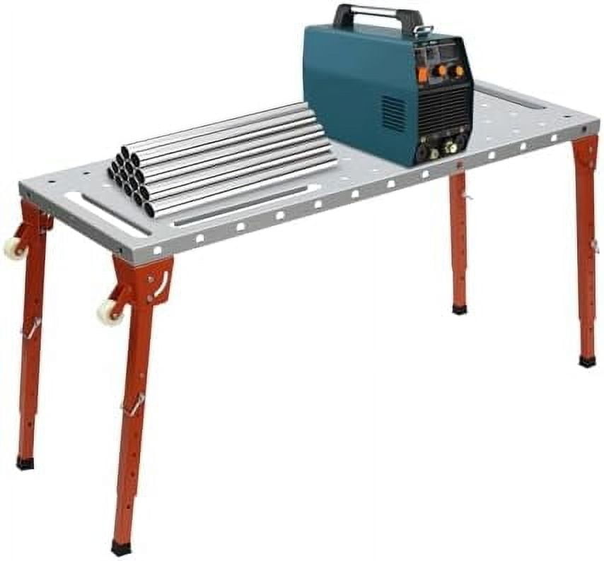 Foldable Welding Table 46x18 1000 lbs Welding Workbench with 13-21 ...