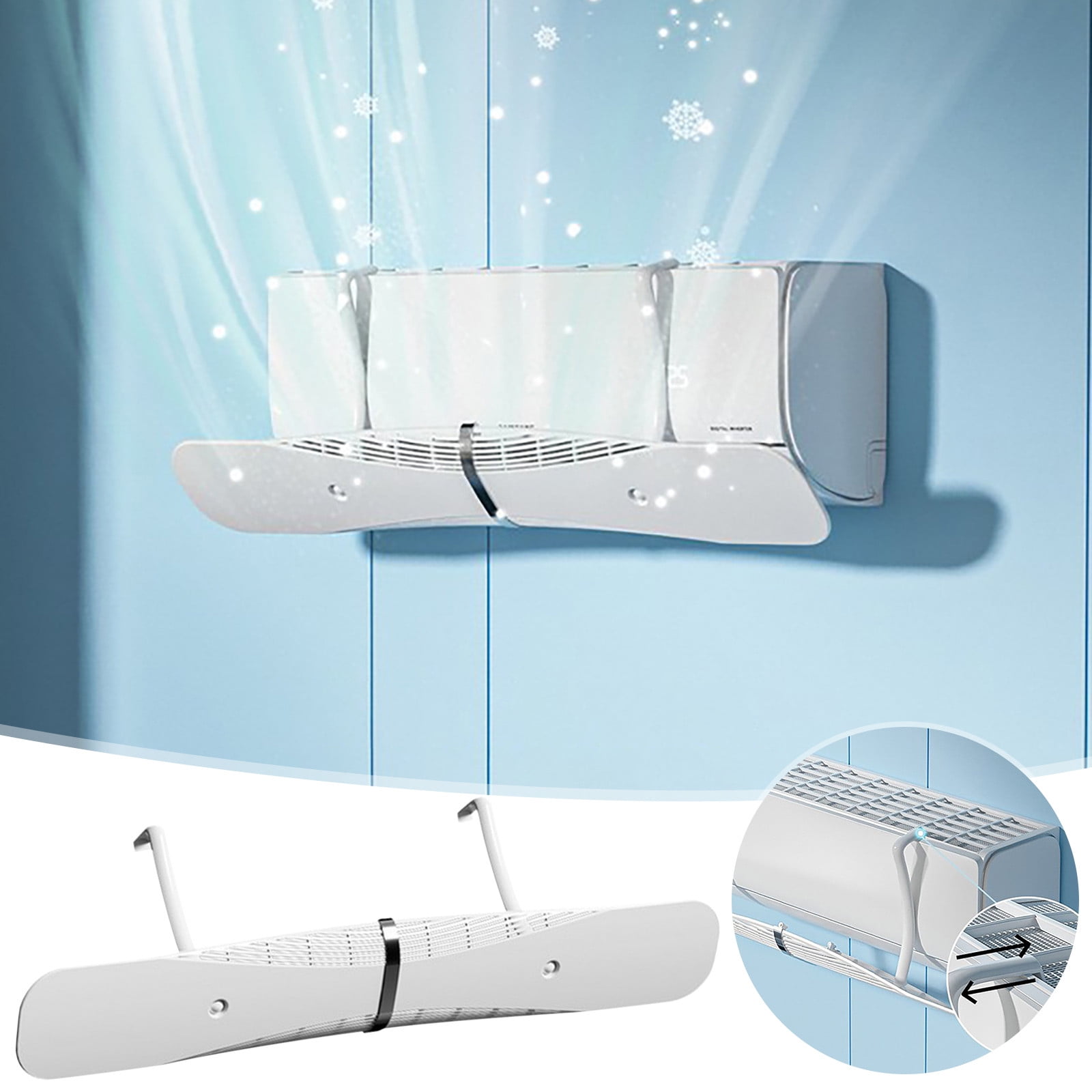 Foldable Wind Deflector for Air Conditioners, Retractable Panel for ...