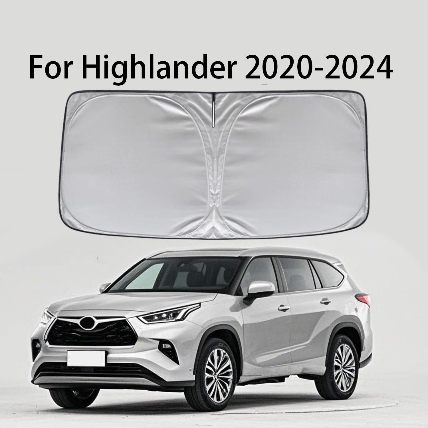 Foldable Windshield Sun Shade For Toyota For Highlander 2020-2024 Heat & UV Protection Car ...